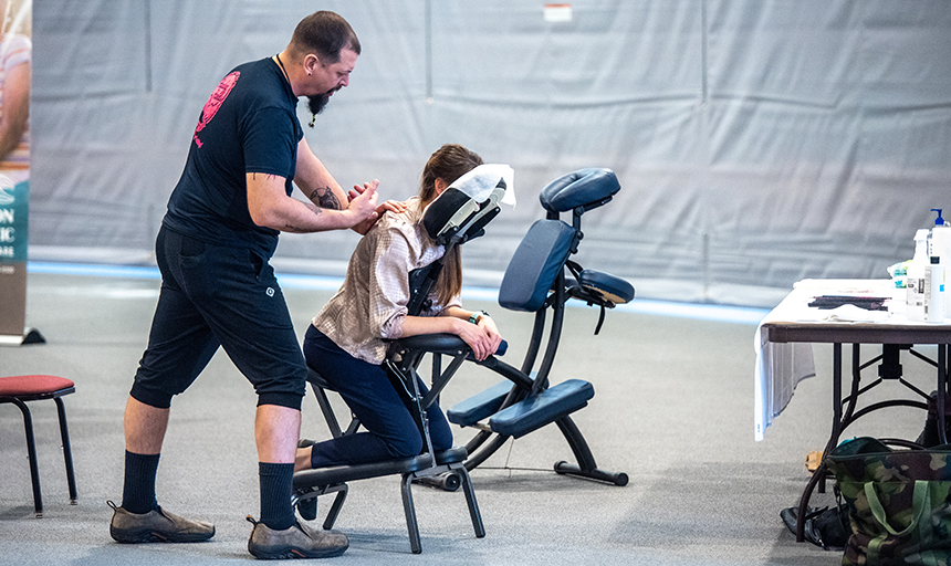 Chair Massages for Students - Roanoke College