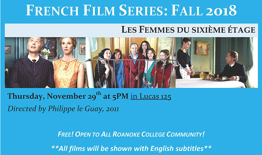 French Film Series: "Les Femmes du Sixième Étage" - Roanoke College